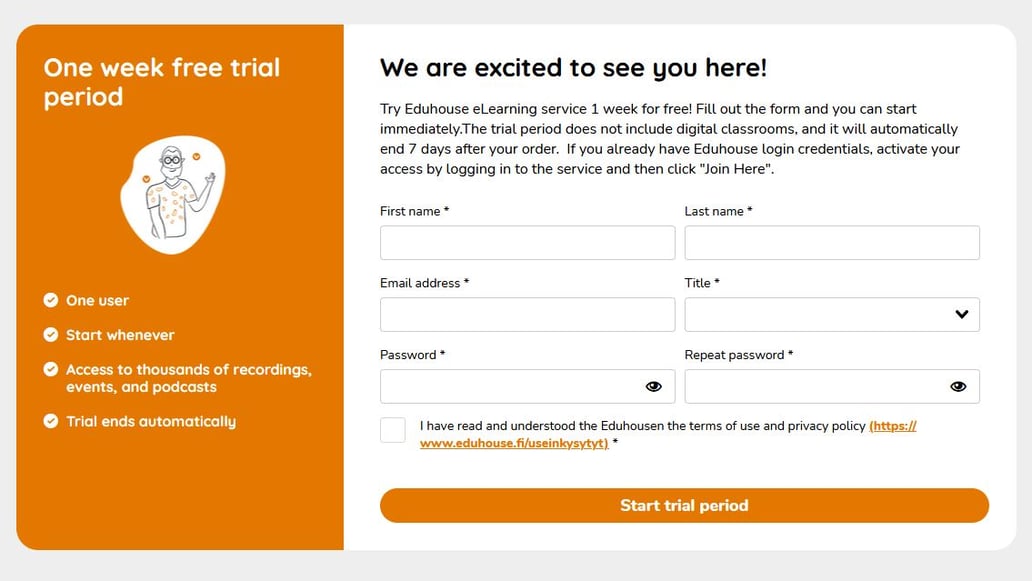 How do I start a trial period?